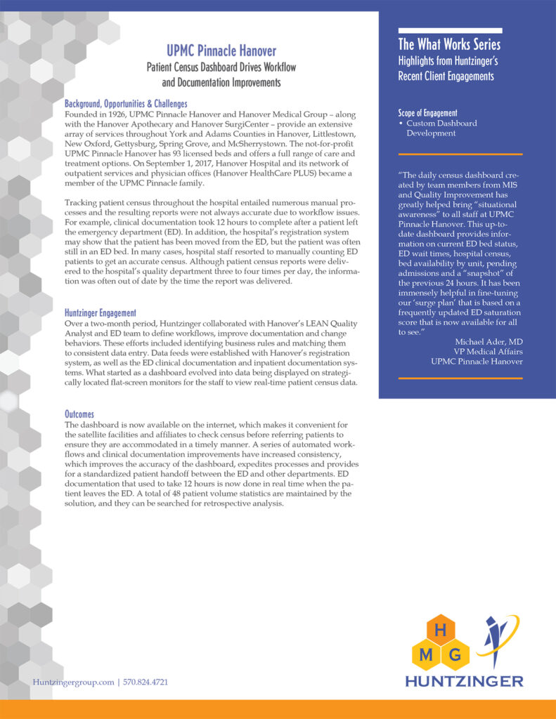 Patient Census Dashboard Drives Workflow and Documentation Improvements ...